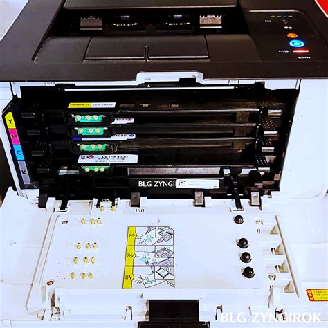 프린터 삼성 레이저 프린터 폐토너통 교체