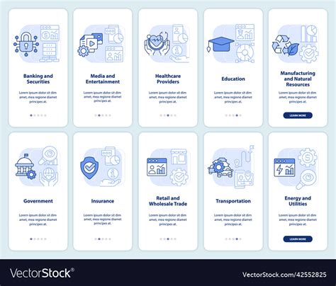 Big Data Applications Light Blue Onboarding Vector Image