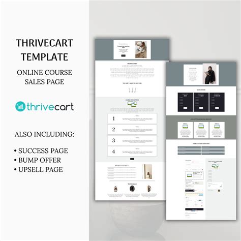 Thrivecart Template Course Sales Page Small Business Sales Funnel Checkout Page Online Course