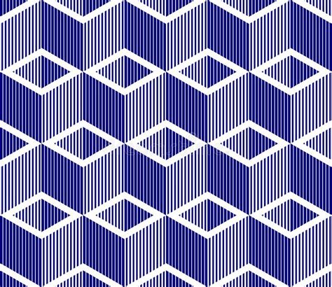 Seamless Isometric Lines Geometric Pattern 3d Cubes Vector Tiling