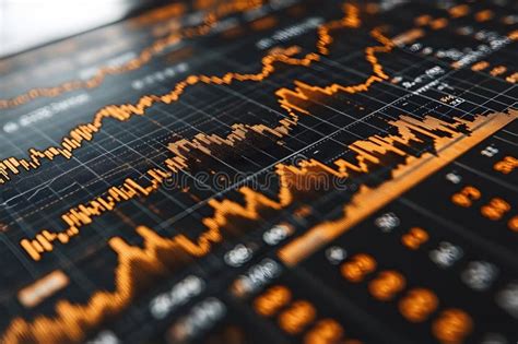 Financial Data Analysis Concept With Dynamic Stock Market Graphs Generative Ai Stock