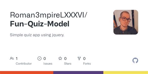 Github Roman3mpirelxxxvifun Quiz Model Simple Quiz App Using Jquery