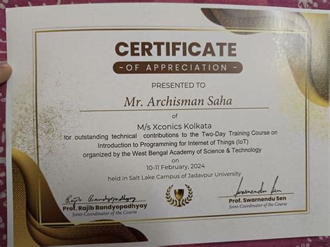 archisman saha on linkedin iot training jadavpur xconics teamwork