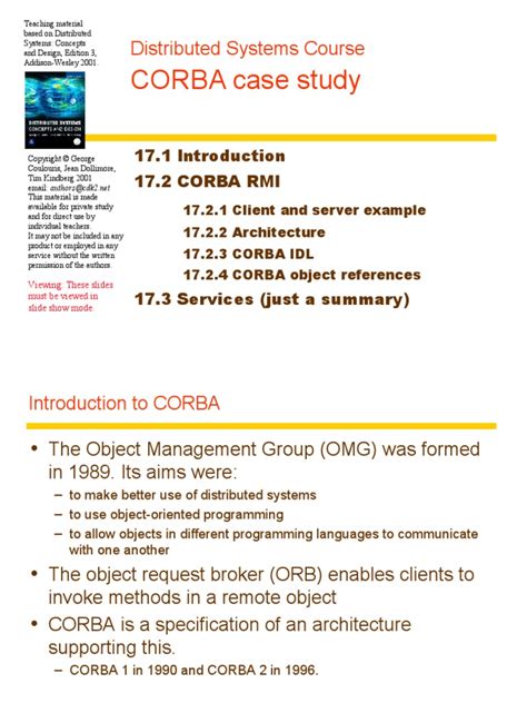 Corba Pdf Common Object Request Broker Architecture Object