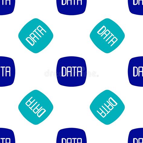Blue Data Analysis Icon Isolated Seamless Pattern On White Background Business Data Analysis