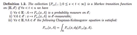 Explanation Of Markov Transition Function Mathematics Stack Exchange