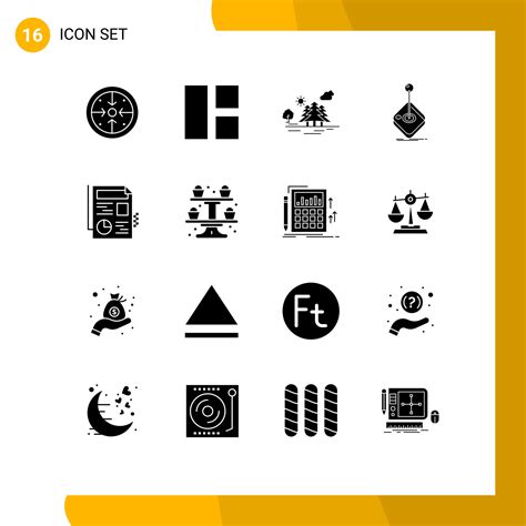 User Interface Pack Of 16 Basic Solid Glyphs Of Joystick Game Layout Arcade Nature Editable