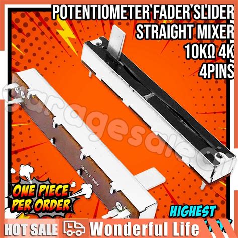 Potentiometer Fader 10k Ohms 4k 4 Pins Slider Straight Mixer Heavy Duty Slide Switch Lazada Ph