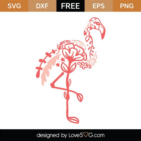Free Decorative Flamingo SVG Cut File Lovesvg
