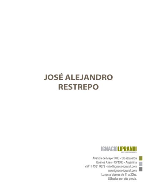 Restrepo Jose Alejandro Dossier