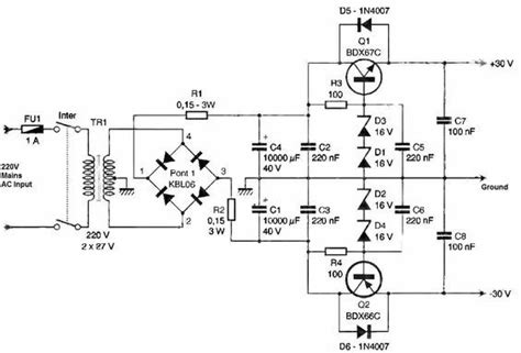 100 Watt Amplifier Circuit Diagram Using Lm12 Ic Homemade Circuit Projects Circuit Projects