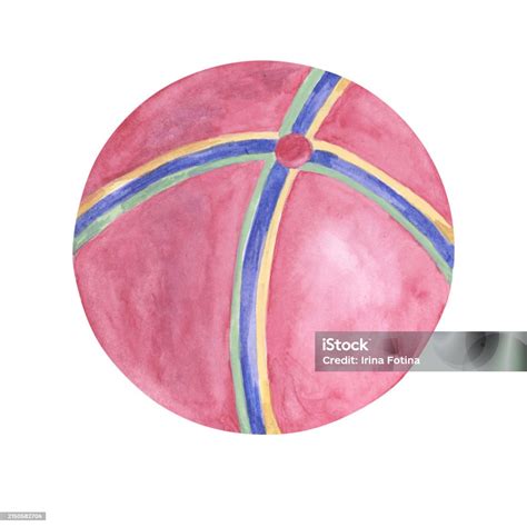 빨강 파랑 노랑 수채화 비치 볼 어린이 장난감 파티 장식 축하 요소 카드 초대장 스티커를 위한 손으로 그린 그림 0명에 대한 스톡 벡터 아트 및 기타 이미지 Istock