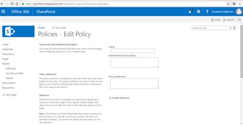 Plan For Information Management Policy In Sharepoint Online 2013 Office 365