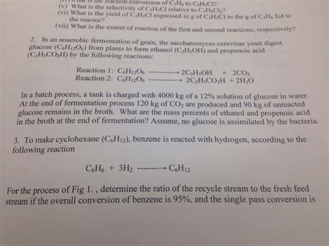 Solved In An Anaerobic Fermentation Of Grain The Chegg