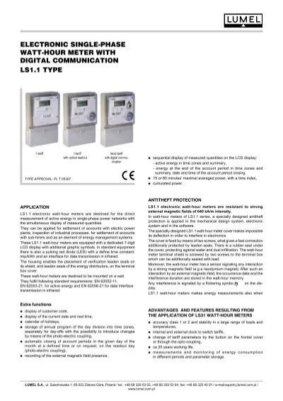 Electronic Single Phase Watt Hour Meter With Digital Communication