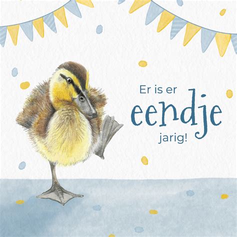 Verjaardagskaart Met Lief Eendje Kaartje2go