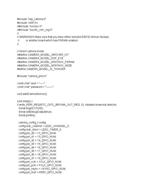 Esp32 Cam Pdf Software Engineering Computer Science