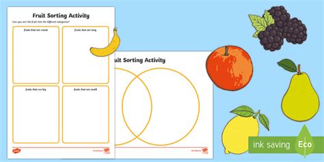 Fruit Sorting Worksheet Worksheets