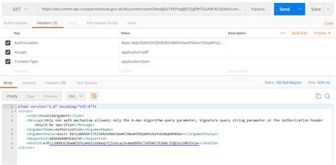Vba How To Download A Document From Companieshouse Api Through Postman Stack Overflow