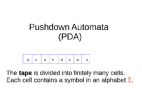 SOLUTION Theory Of Automata Push Down Automata Studypool