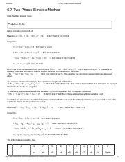 6 7 Two Phase Simplex Method Pdf 2 20 2020 6 7 Two Phase Simplex Method 6 7 Two Phase Simplex