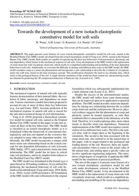 Pdf Towards The Development Of A New Isotach Elastoplastic