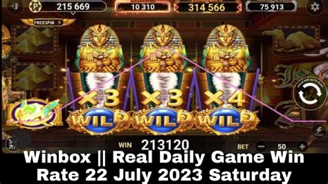 Winbox Real Daily Game Win Rate 22 July 2023 Saturday Youtube