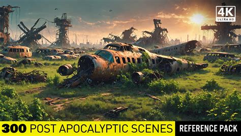 Artstation Post Apocalyptic World Scenes 300 References Pack Epic
