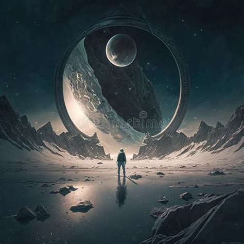 An Astronaut On An Interstellar Travel Generative Ai Stock Illustration Illustration Of Time