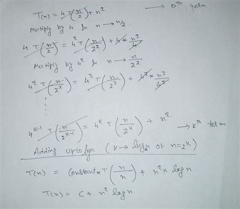 Asymptotics Solving T N 4T N 2 N 2 Computer Science Stack Exchange