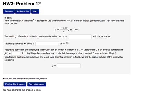 Solved HW3 Problem 12 Previous Problem List Next 1 Point Chegg Com