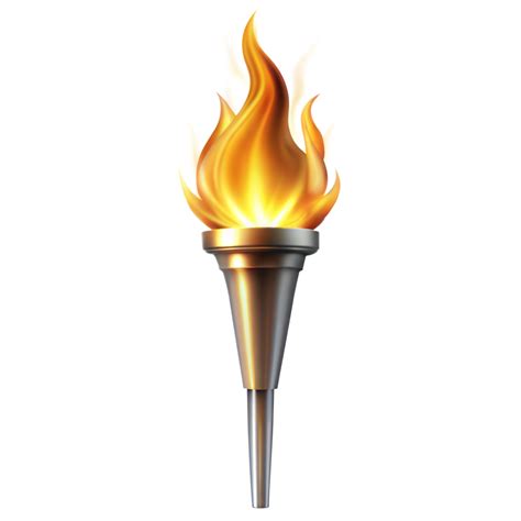 Realistic Flaming Torch Symbolizing Victory And Celebration 48096387 Png