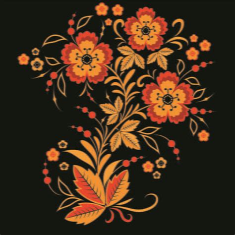 꽃 장식 스타일 배경 벡터 Eps Uidownload