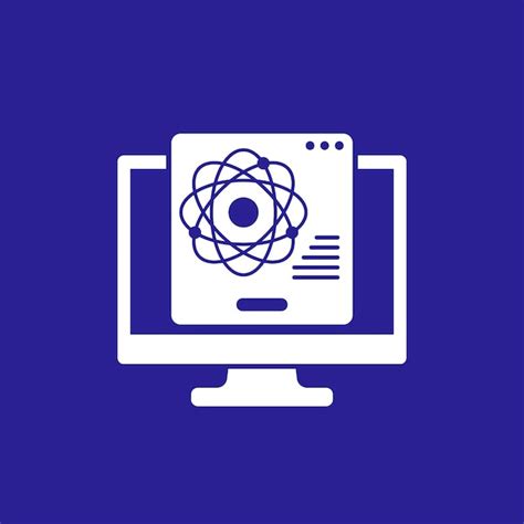 Premium Vector Atom Nuclear Research Vector Icon