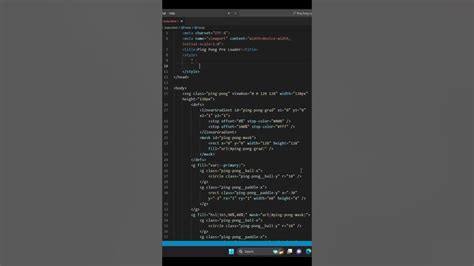 Ping Pong Pre Loader Css And Html Shorts Youtube