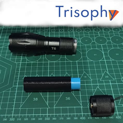 Free Stl File 18650 Battery Adapter For Xml T6 Tactical Flashlight・3d