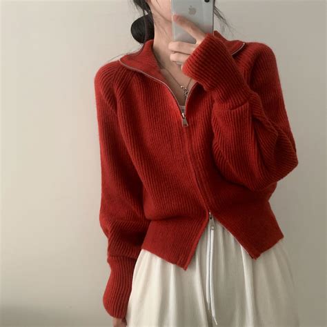 슈가파우더 [포근핏 ] 올데이 워머 투웨이 하이넥 니트집업 가디건 7color