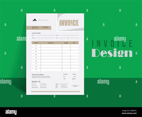 Invoice Design Business Invoice Form Template Invoicing Quotes Money Bills Or Pricelist And