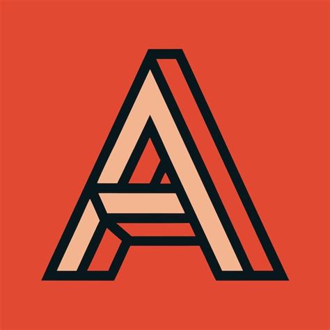 글자 라인 아트 로고 디자인 터 아트 및 일러스트레이션 프리미엄 Ai 생성 벡터