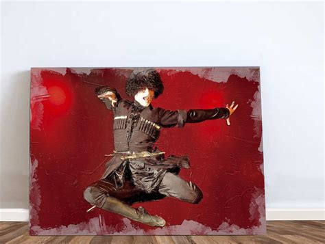 Circassian Dancer Circassian Warrior Cherkes Dancer Canvas Wall Art