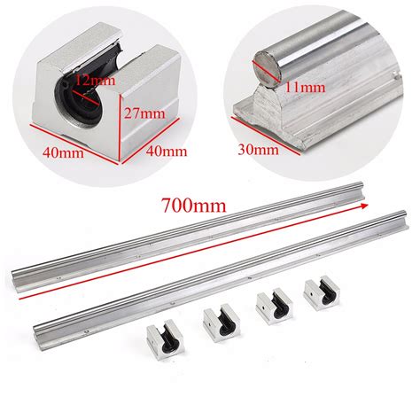 Pcs SBR Mm Linear Bearing Slide Rails Linear Guide Pcs SBR UU Blocks For D Printer