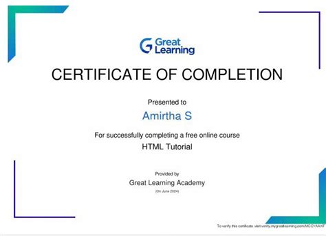 Amirtha Sonai On Linkedin Greatlearningacademy Greatlearning Glacertificate