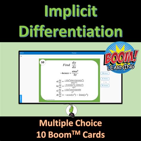 Implicit Differentiation Task Cards Boom Cards Made By Teachers
