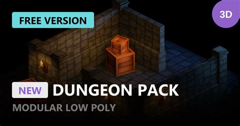 New Dungeon Pack Modular Low Poly Free Version 3d Dungeons Unity