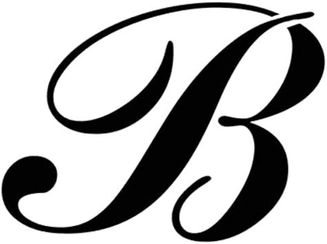 Letter B Cursive Printable Stencil Pattern And Stencils