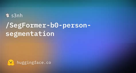 s3nh segformer b0 person segmentation · hugging face