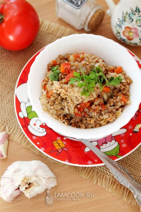 Гречка с тушенкой в микроволновке — рецепт с фото Национальная еда Гречка Кулинария