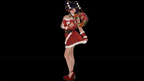 Doa X Mmd Nyotengu Santas Helper By Gulgasaur On Deviantart