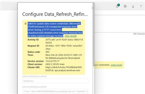 Connectivity Issue From Power Bi To Azure Databric Microsoft Fabric Community