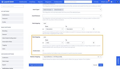 Configuring Conceptual Data Layer Mapping To LeanIX
